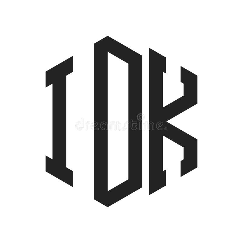 IDK Logo Design. Initial Letter IDK Monogram Logo Using Hexagon Shape ...