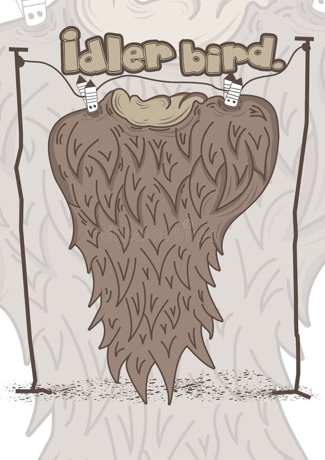 Idle Bird stock vector. Illustration of illustrations - 73624040