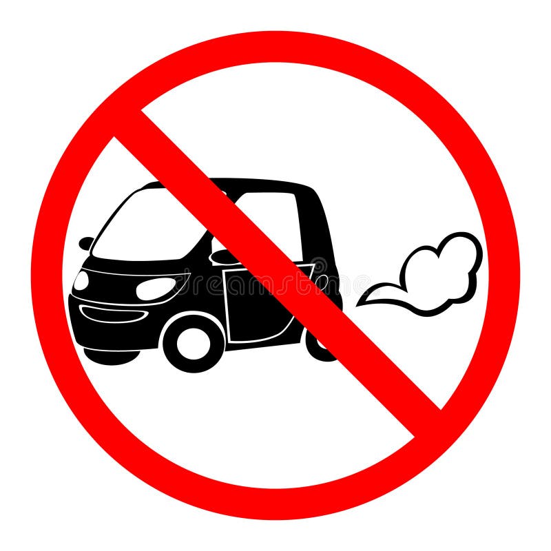No Engine Idling Sign stock vector. Illustration of idle - 5335071