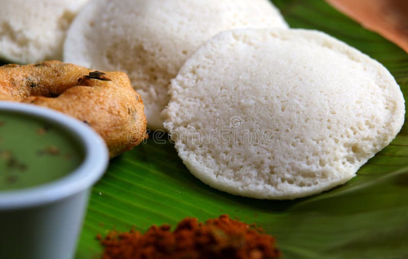 Idli and Wada for Breakfast Stock Image - Image of grain, breakfast ...