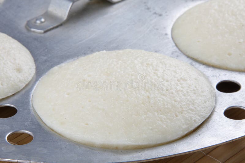 Tasty Idly Served with Sambar in Banana Leaf Stock Image - Image of ...