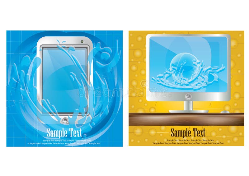 Smartphone and computer stock vector. Illustration of electronics ...