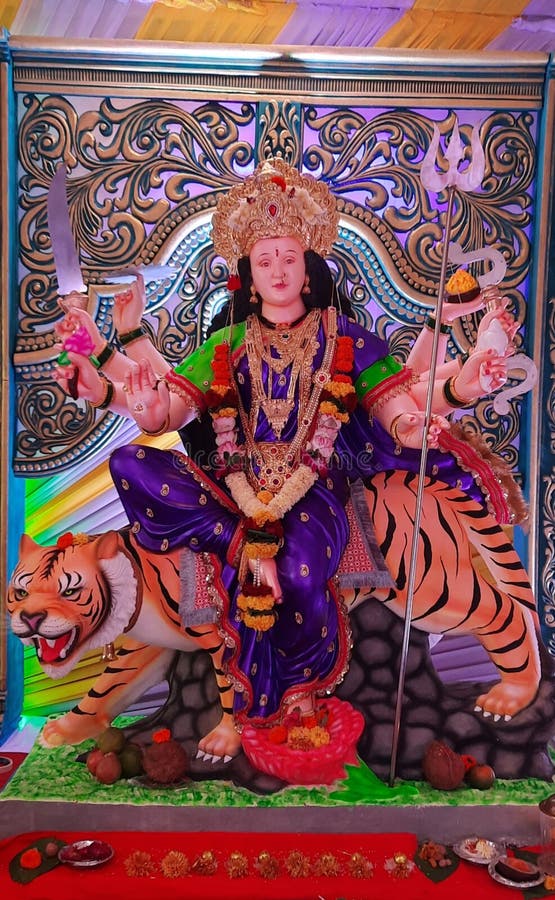 Idol of Devi Durga in Navratri Festival Stock Image - Image of durga ...