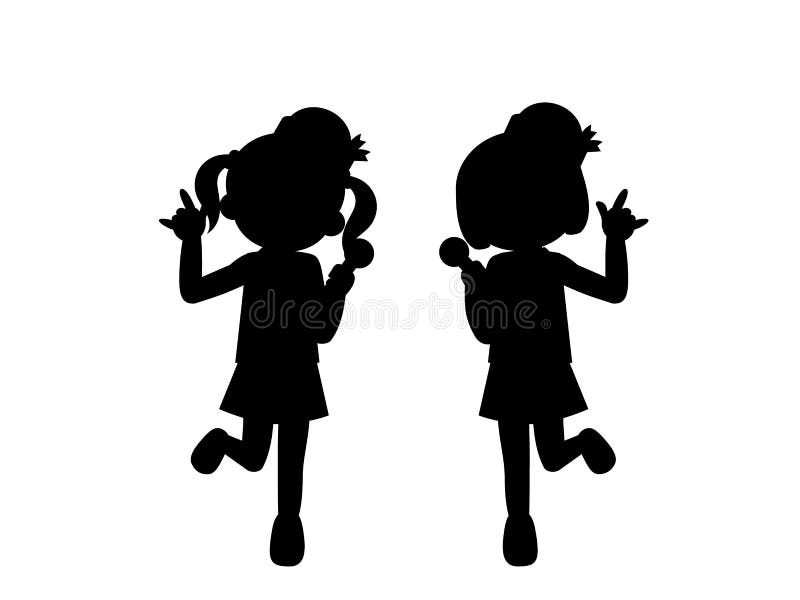 Idol girls illustration stock vector. Illustration of child - 192683427