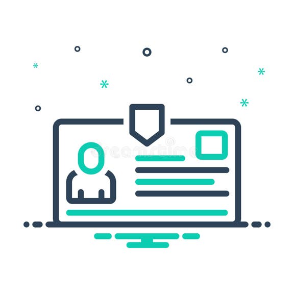 Mix Icon for Ids, Card and Identity Stock Illustration - Illustration ...