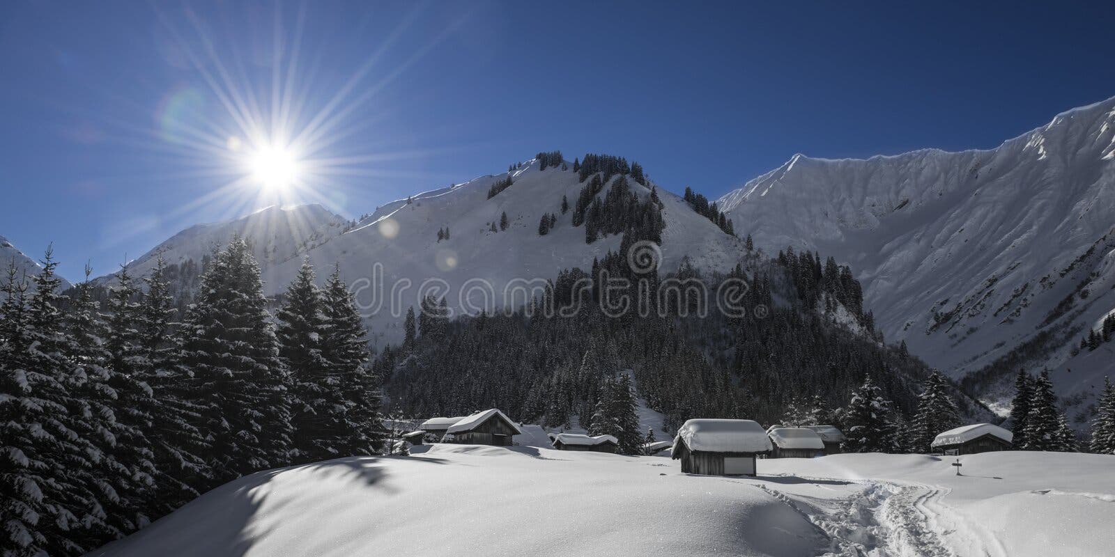 Deep Snow in Alps, Berchtesgaden, Bavaria, Germany Stock Photo - Image ...