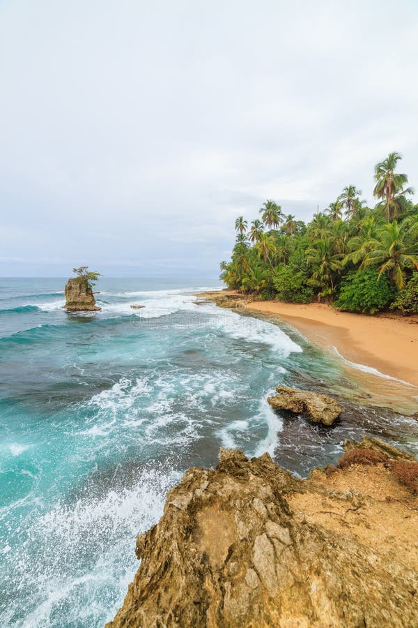 Idyllic Beach Manzanillo Costa Rica Stock Image - Image of gandoca ...