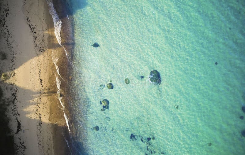 Idyllic Cliff and Ocean View from Drone Stock Photo - Image of vacation ...
