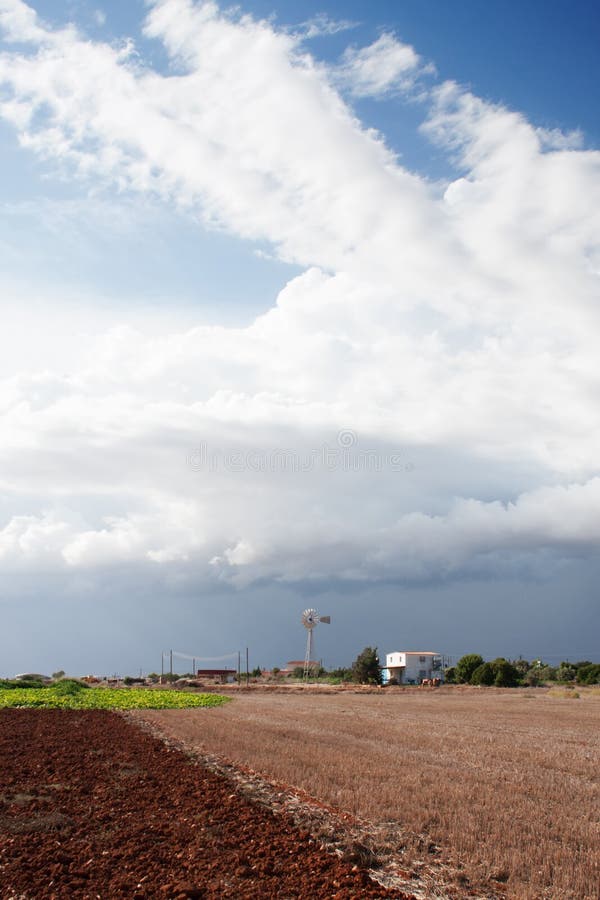 Idyllic farm stock image. Image of cloudy, meadow, heavens - 21674191