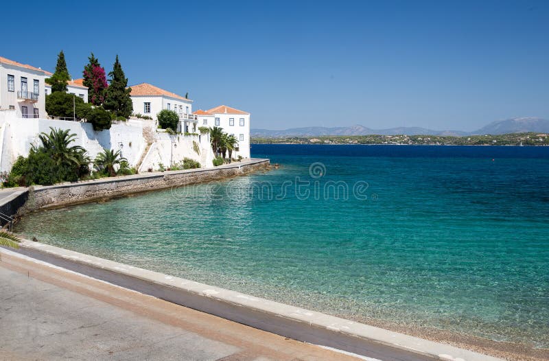 Idyllic Island Spetses editorial image. Image of beach - 145516560