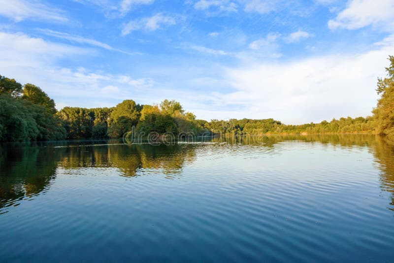 Idyllic lake stock photo. Image of lake, ecology, environment - 97690868