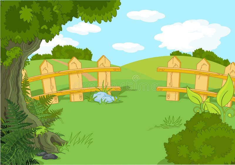 Idyllic landscape stock vector. Illustration of field - 42796829