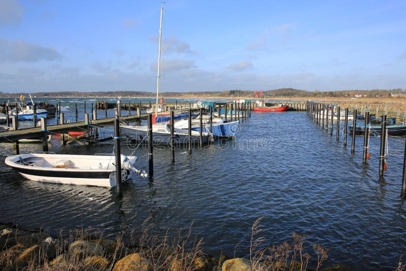 Idyllic Marina on Funen Island, Denmark Stock Photo - Image of surge ...