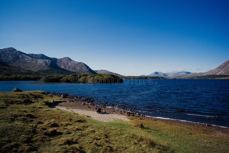Idyllic Mountains in the Region of Galway, Ireland Stock Image - Image ...