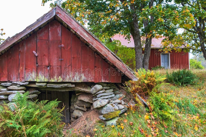 Idyllic Old Root Cellar at a Cottage in the Country Stock Photo - Image ...