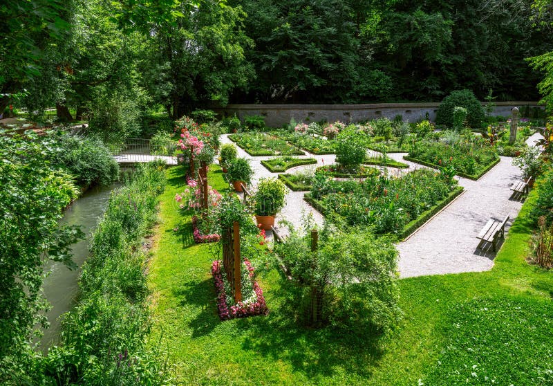 Idyllic Public Park in Augsburg Stock Image - Image of flora, nature ...
