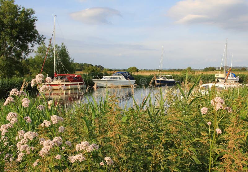 Idyllic River Frome with Sail Boats Stock Image - Image of dorset ...