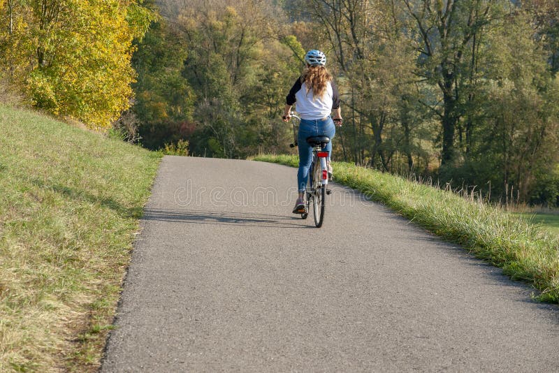 Cycle path stock photo. Image of countryside, path, scenery - 136494634