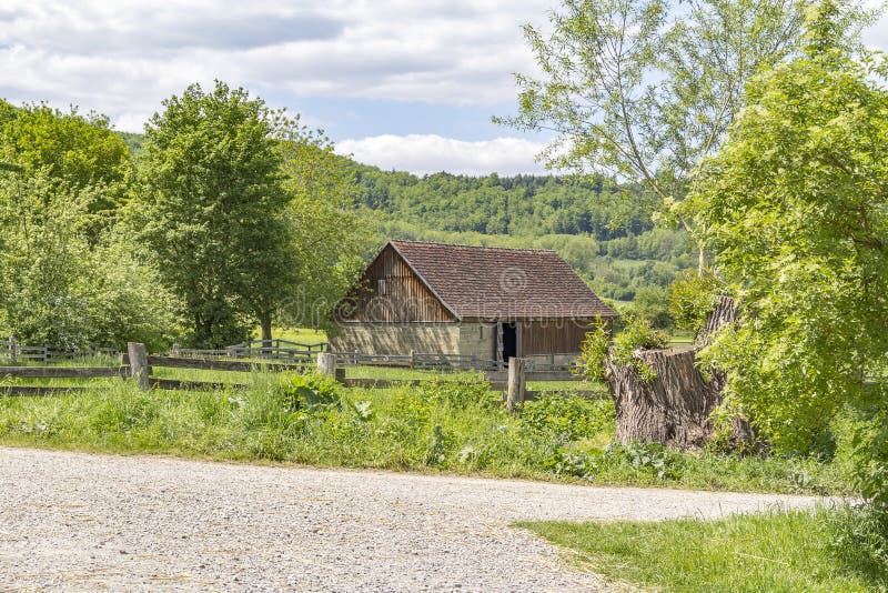 Rural scenery with barn stock image. Image of culture - 99106211
