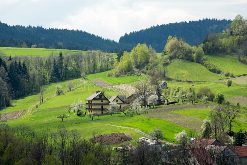 Idyllic rural view stock photo. Image of europe, nature - 40572978