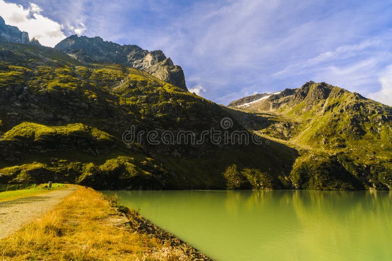 Idyllic Summer Landscape with Clear Mountain Lake Stock Image - Image ...