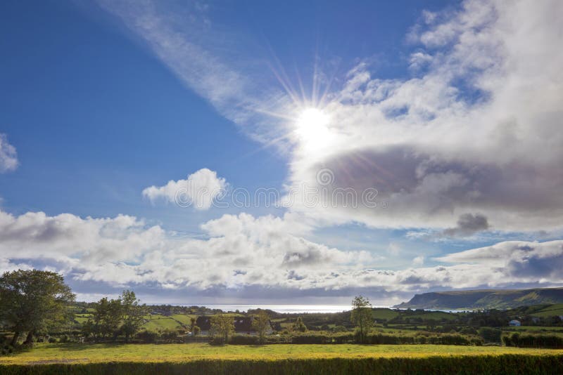 Idyllic Sunny Day In Ireland Stock Image - Image of blue, county: 20966587
