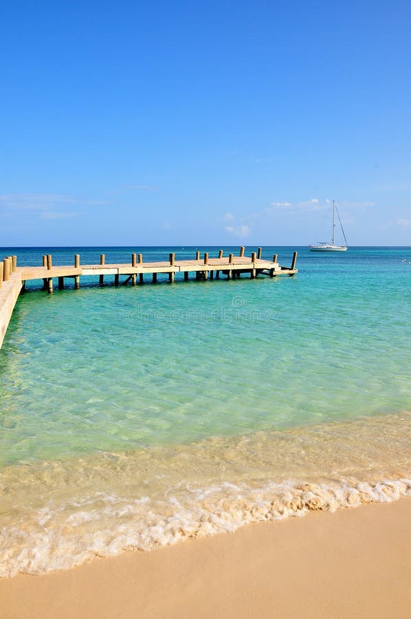 Idyllic tropical beach stock image. Image of greenery - 25458901