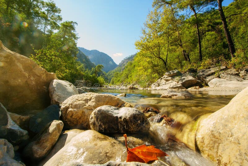 Idyllic valley stock image. Image of road, scene, motion - 28651117