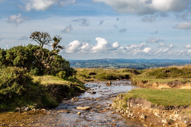 An Idyllic View in Dartmoor National Park in Devon Stock Image - Image ...