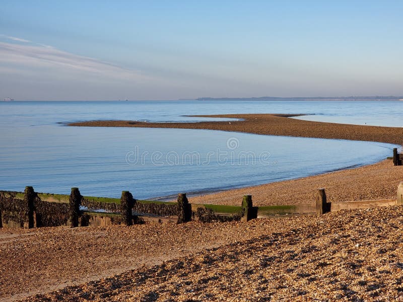 Idyllic View of the Sea at Lee on the Solent, Hampshire, UK Stock Image ...