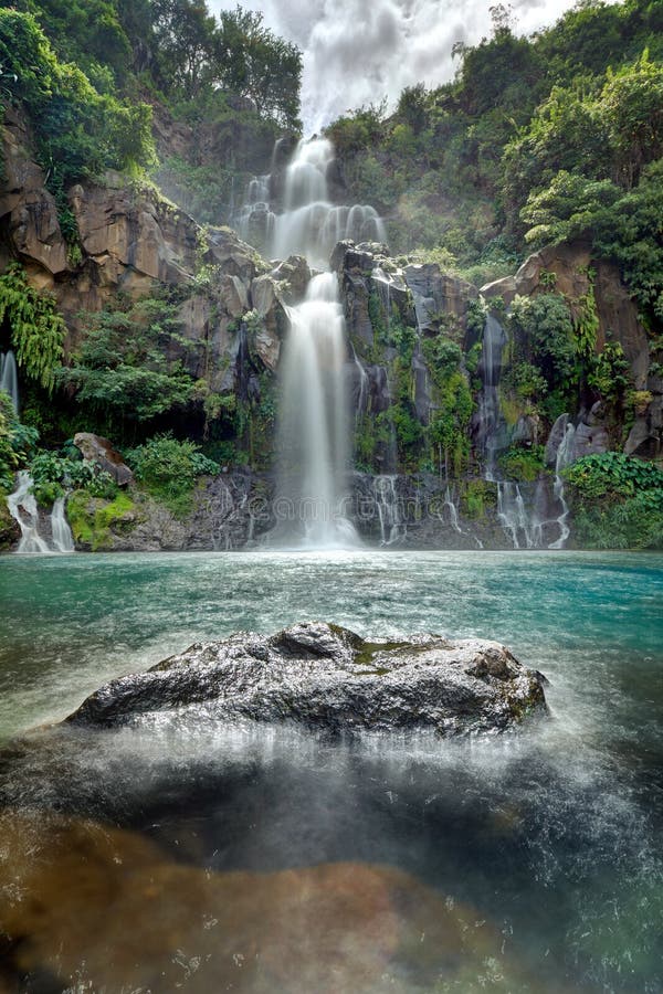 Idyllic waterfall stock photo. Image of falling, cascade - 24057370