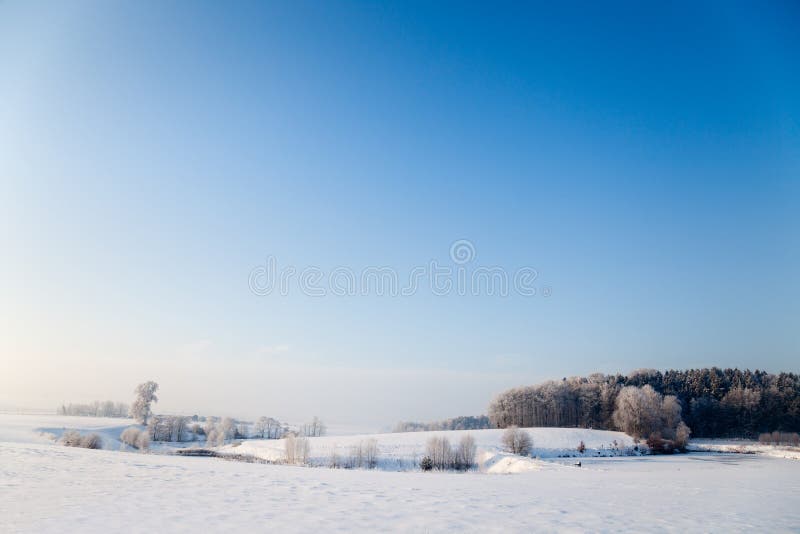 Idyllic Winter Landscape in Thuringia Stock Photo - Image of landscape ...