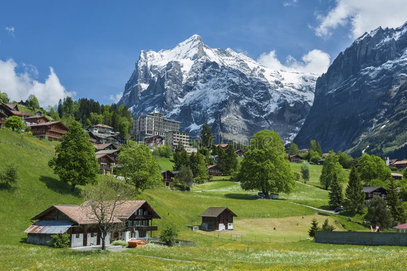 Idyllische Landschaft in Der Schweiz Stockbild - Bild von alpen ...