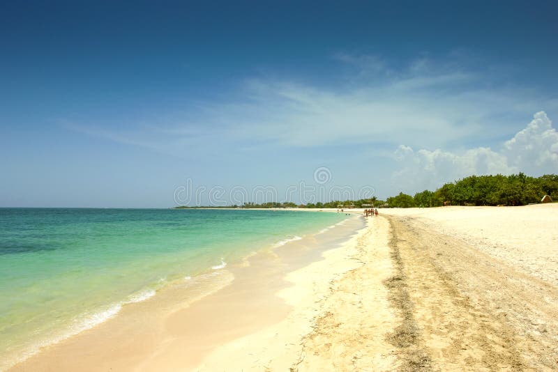 Idyllischer Strand in Varadero, Kuba Stockbild - Bild von schön, leute ...
