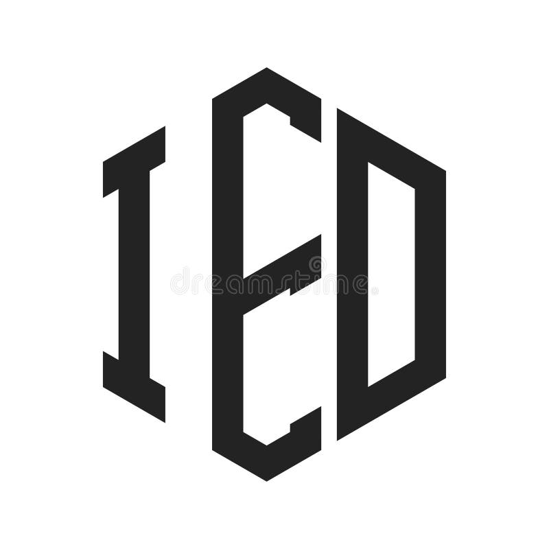 IED Logo Design. Initial Letter IED Monogram Logo Using Hexagon Shape ...
