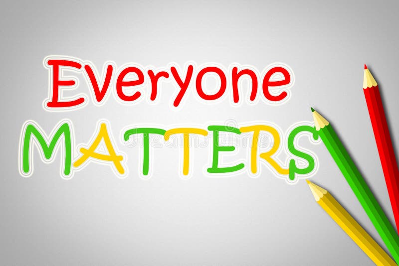 Iedereen is Concept Van Belang Stock Illustratie - Illustration of meer ...