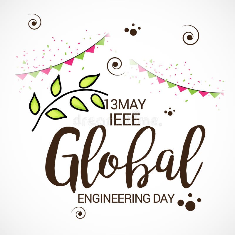 Ieee Global Engineering Day. Stock Illustration - Illustration of flyer ...