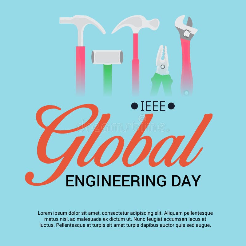 Ieee Global Engineering Day. Stock Illustration - Illustration of ...
