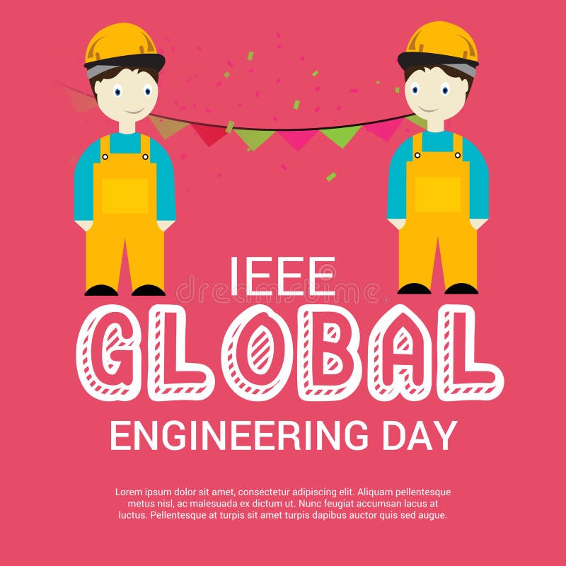 Ieee Global Engineering Day. Stock Illustration - Illustration of ...