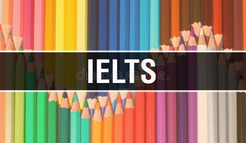 IELTS Concept Illustration on Back To School Banner with Education ...