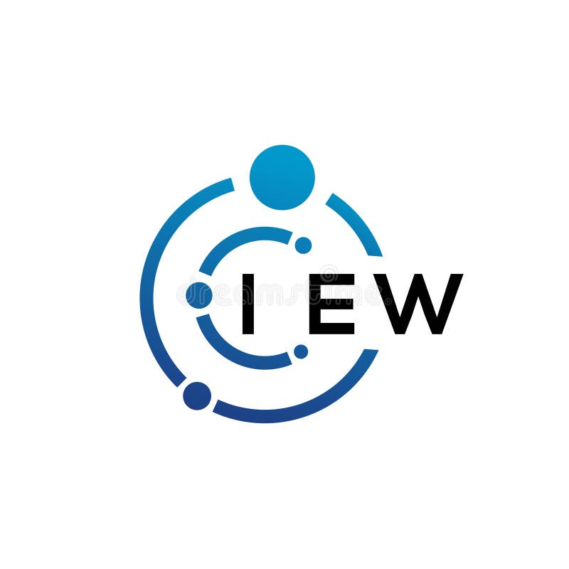 IEW Letter Technology Logo Design on White Background. IEW Creative ...
