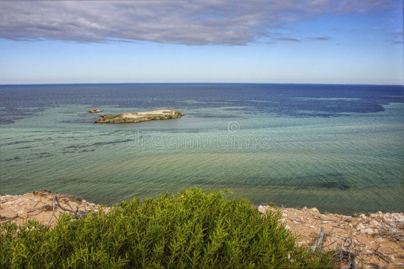 Iew from Lookout at Eagle Bluff, Shark Bay Stock Photo - Image of view ...