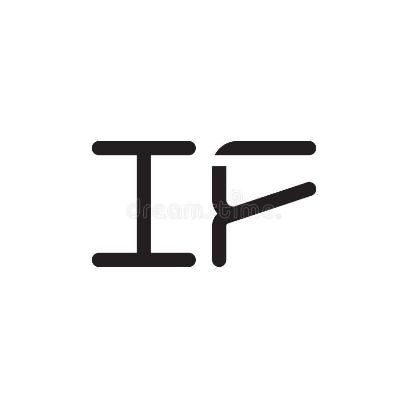 If Initial Letter Vector Logo Icon Stock Vector - Illustration of logo ...
