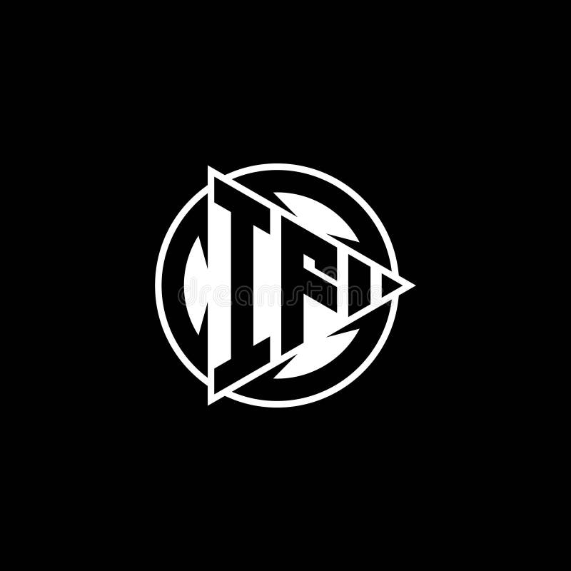 IF Logo Monogram Triangle Play Shape Circle Rounded Stock Vector ... IF Logo Monogram Triangle Play Shape Circle Rounded Stock Vector ...
