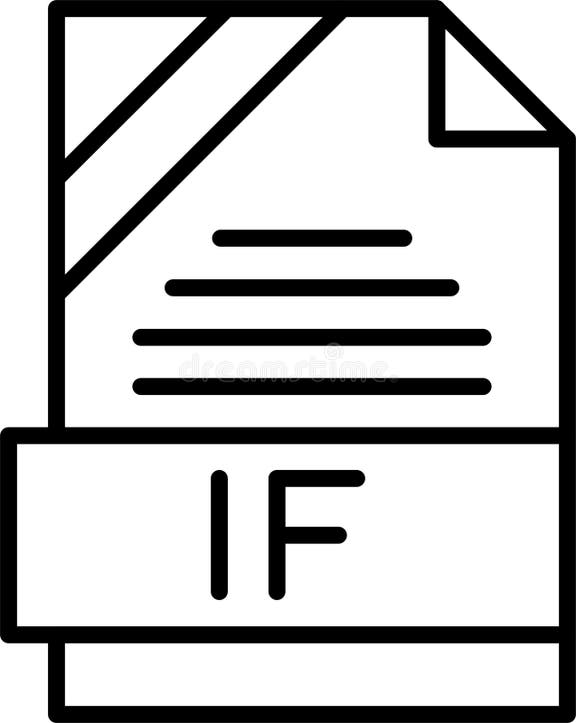 IF Outline Vector Icon stock vector. Illustration of interchange ...