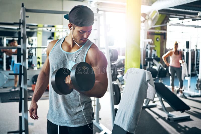 If You Dont Commit, Youll Never Succeed. a Young Man Working Out Alone ...