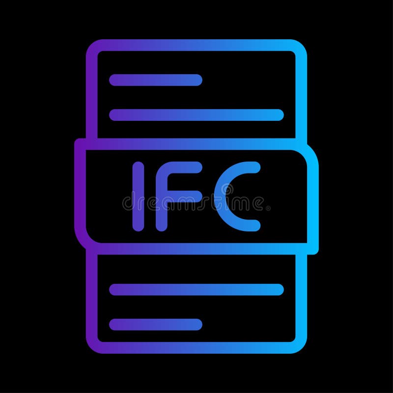 Ifc File Type Gradient Icon. Extension, Document, File Format Symbol ... Ifc File Type Gradient Icon. Extension, Document, File Format Symbol ...