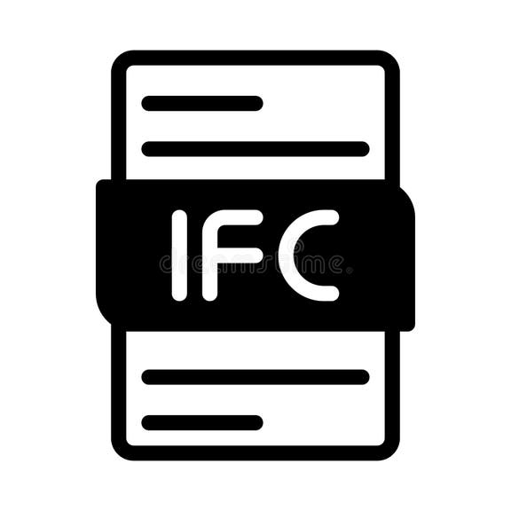 Ifc File Type Icon. Files Document Graphic Design. with Outline Style ...