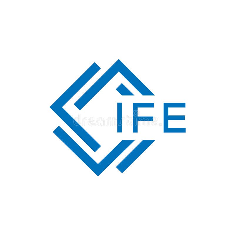 IFE Letter Logo Design on White Background. IFE Creative Circle Letter ...
