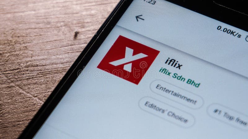 Iflix app in play store. editorial photo. Image of brand - 151704696